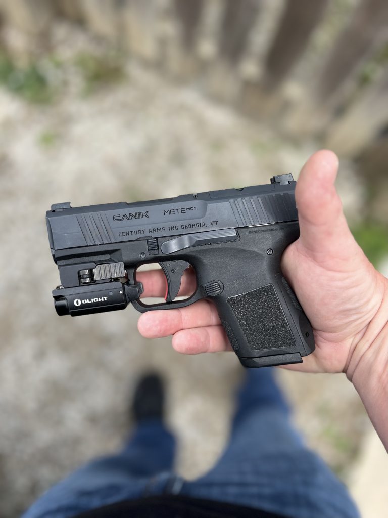 Canik Mete MC9 with Olight Valkyrie PL-Mini 2 Light Holster